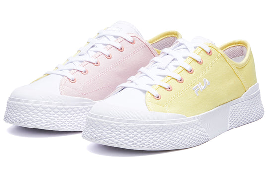 (WMNS) FILA STOMPER canvas shoes Yellow 'Pink' F12W024417FLP - KICKS CREW